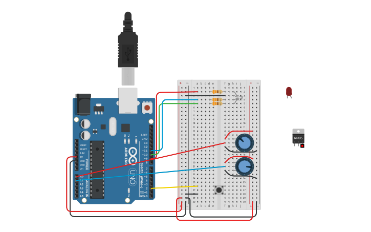 Circuit design RGB Joystick Project - Tinkercad