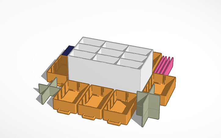 3D design chest of drawers - Tinkercad