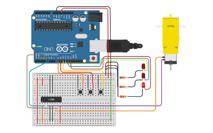 Circuit design Ascensor - Tinkercad