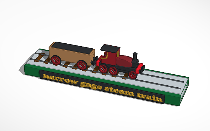 3D design narrow gage steam train | Tinkercad