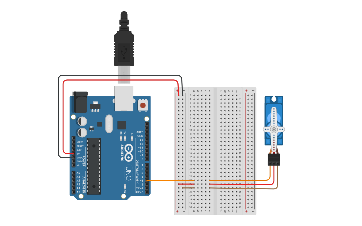 Circuit design Timer 2 PWM (Positional Servo Motor Control) - Tinkercad