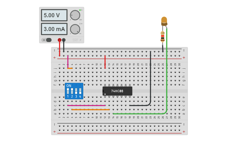 Circuit design Quad Two Input AND Gate - Tinkercad