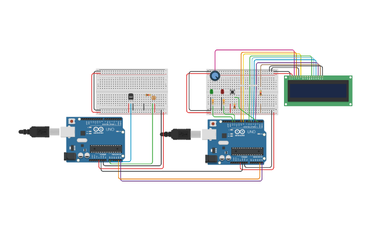 Circuit design 2 Arduino L2C - Final Project - Tinkercad