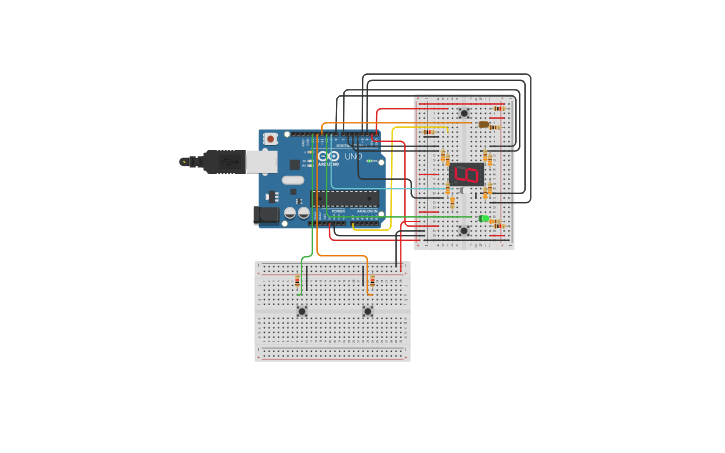 Circuit design Prova Pratica B015 - Tinkercad