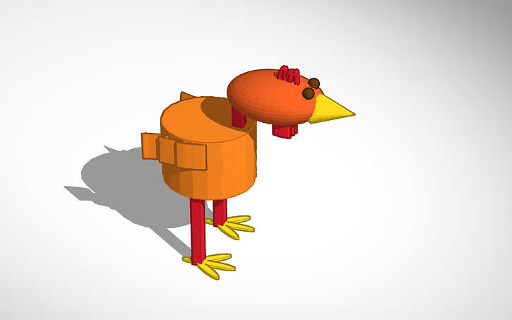 3D design big chicken - Tinkercad