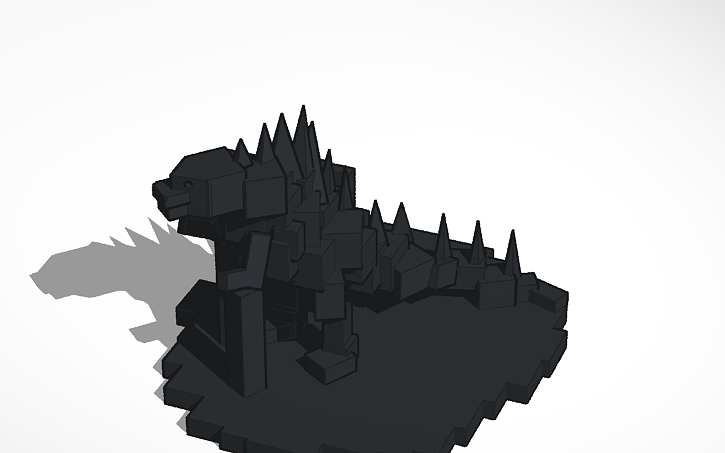 3D design godzilla - Tinkercad