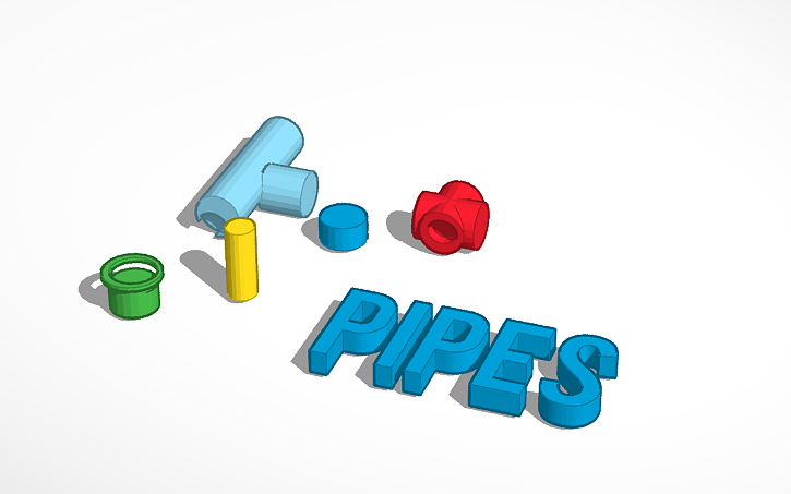 3D design PVC PIPES - Tinkercad