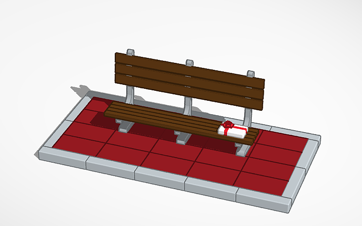 3D design forest gump bench - Tinkercad