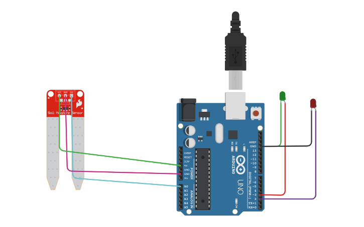 Circuit design 66704808 soi moisture sensor - Tinkercad