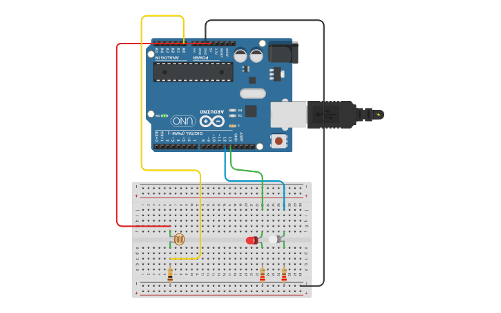 Circuit design interruptor de luz con dos leds - Tinkercad