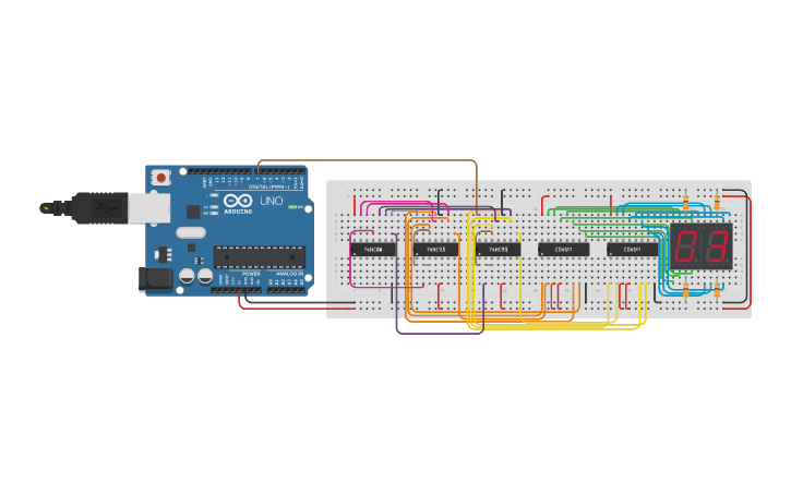 Circuit design COUNTER - Tinkercad