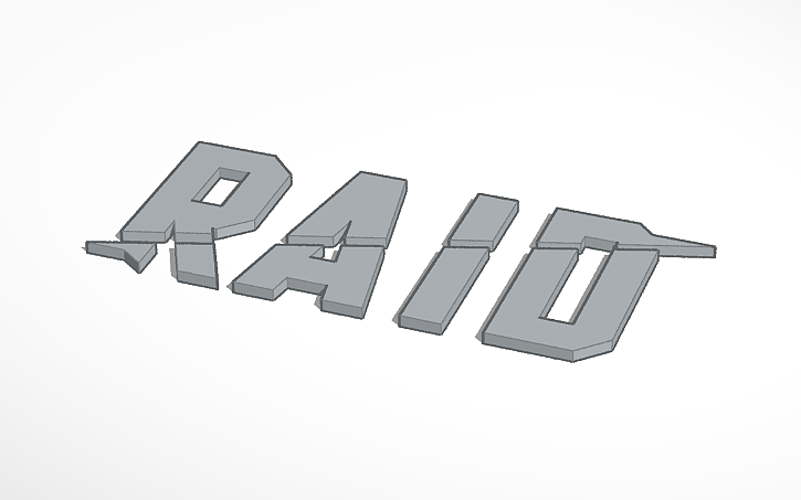 3D design Raid Shadow Legends logo - Tinkercad