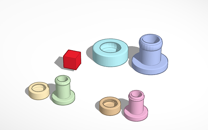 3D design plastic rivets - Tinkercad