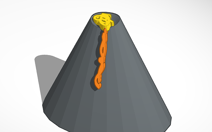 3D design minecraft volcano - Tinkercad