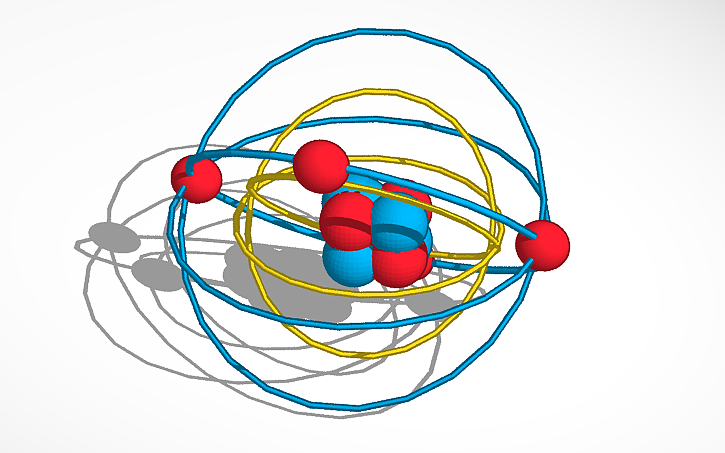 3d Design Atom Model Tinkercad