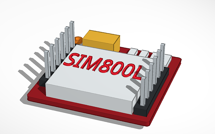 3D design Copy of Module GSM SIM800L - Tinkercad