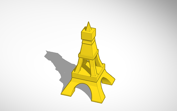 3D design simple Eiffel tower | Tinkercad