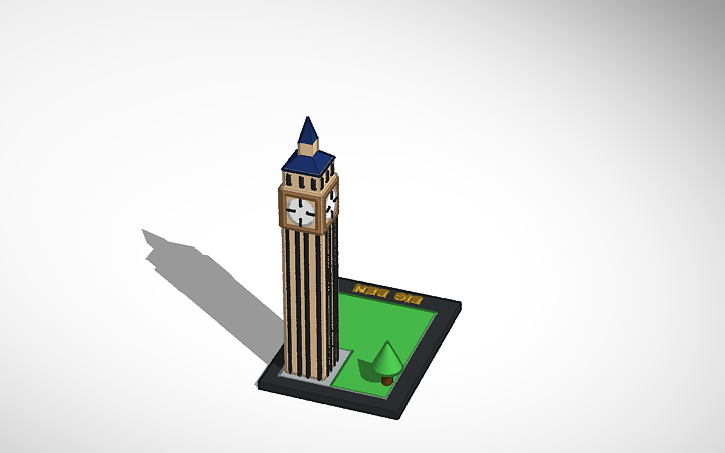 3D design Big Ben - Tinkercad