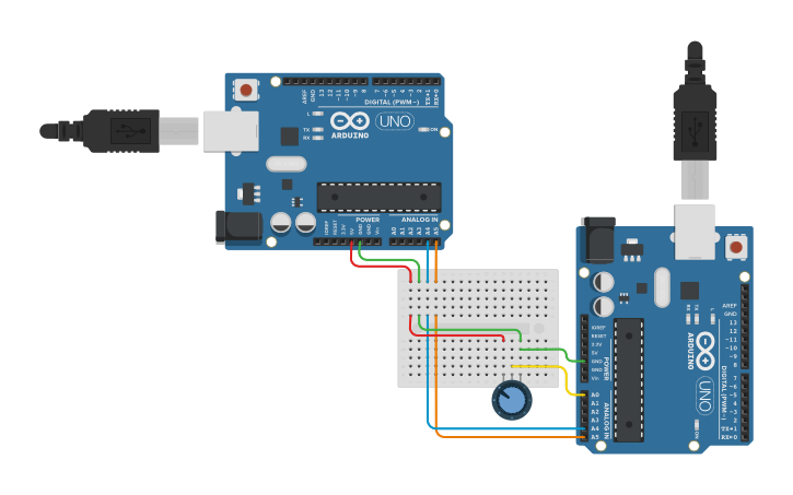 Circuit Design Master Slave Devices Tinkercad