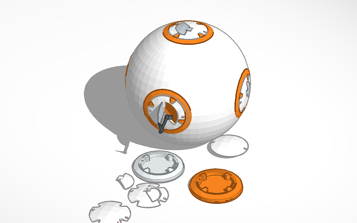 3D design BB8 Side Panel - Tinkercad