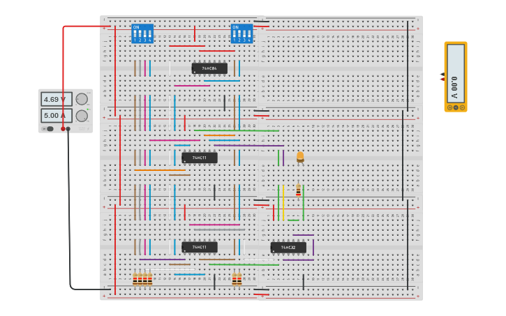 Circuit design 4x1 Multiplexer | Tinkercad