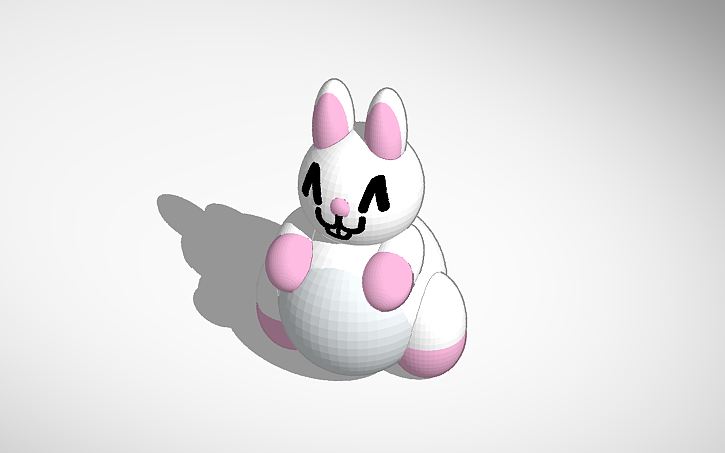 3D design Kawaii Bunny - Tinkercad