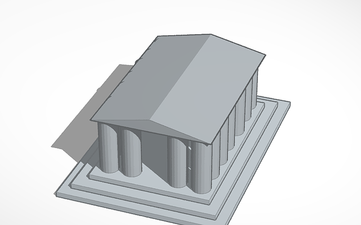 3d Design An Ancient Roman Greek Building Tinkercad
