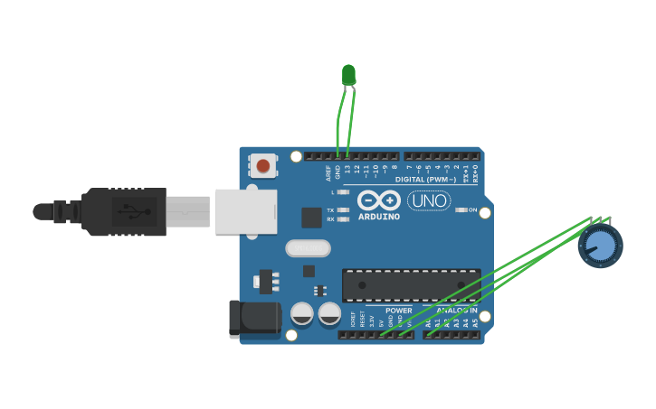 Circuit design POTENTIO METER program 5 | Tinkercad Circuit design POTENTIO METER program 5 | Tinkercad