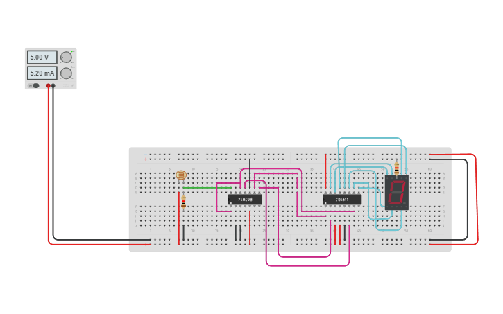 Circuit design Counter - Tinkercad