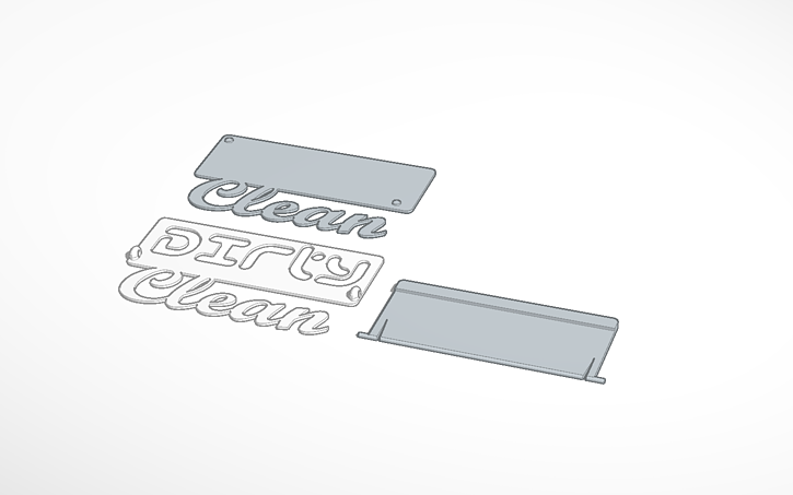 3D design Dishwasher_Label - Tinkercad