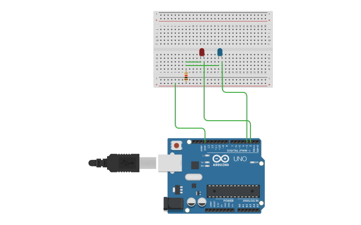 Circuit design blink - Tinkercad