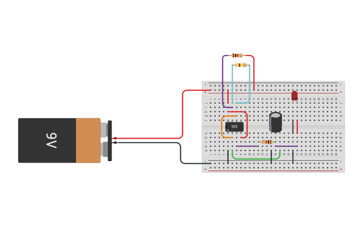 Circuit Design 555 Timer Blinking Led Tinkercad