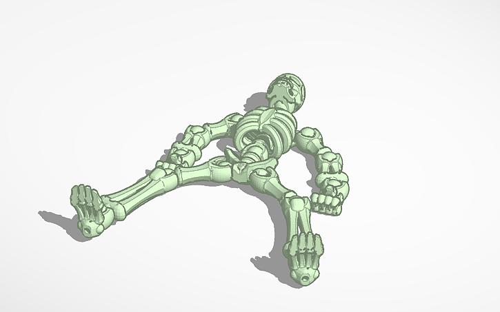 3D design articulated skeleton - Tinkercad