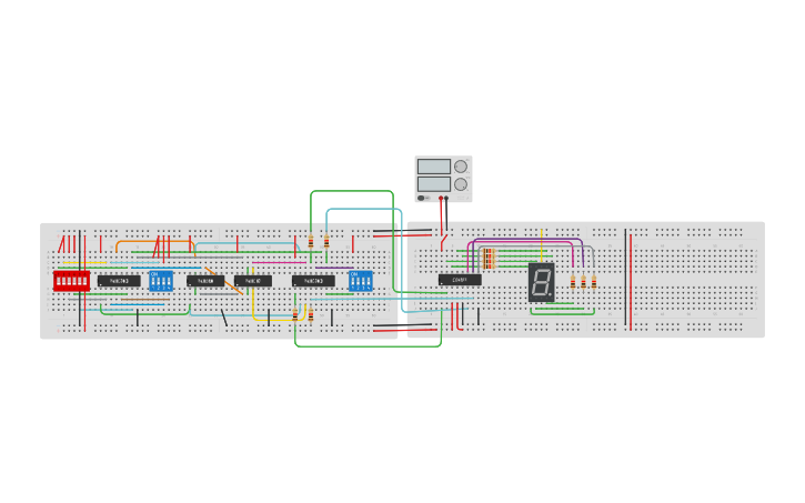 Circuit design 7segment display - Tinkercad Circuit design 7segment display - Tinkercad
