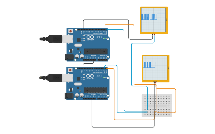 Circuit Design Serial Communication Tinkercad