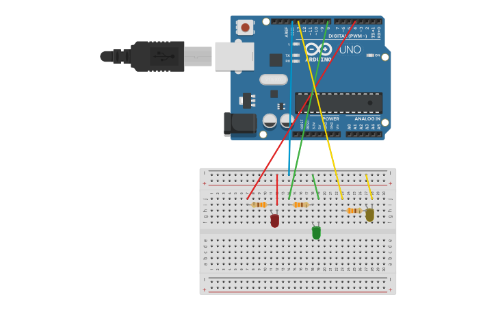 Circuit design Desirable Led Blinking - Tinkercad