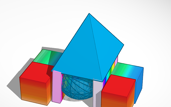 3D design fancy rainbow | Tinkercad