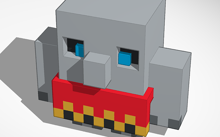 3D design Minecraft Tuff Golem - Tinkercad