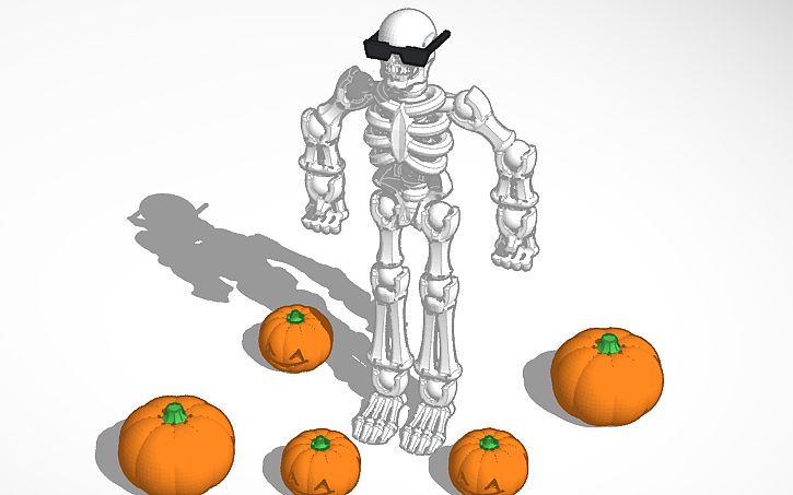 3D design spooky scary skeletons | Tinkercad