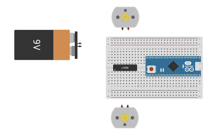 Circuit design Exercise for Project Tracking Robot | Tinkercad