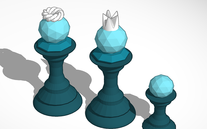 3D design chess figure - Tinkercad