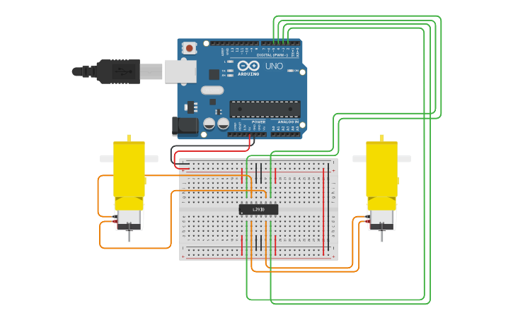 Circuit Design Car Tinkercad