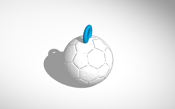 3D design soccer ball keychain - Tinkercad