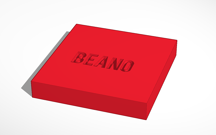 3D design BEANO box - Tinkercad