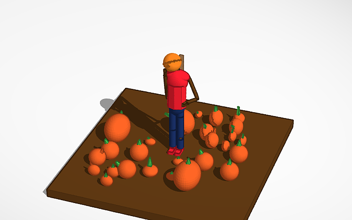 3D design scare crow tinktober - Tinkercad