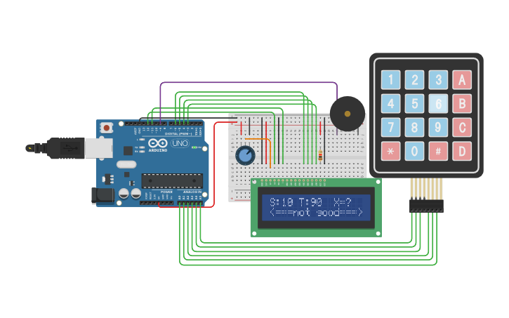 Circuit design LCD - Tinkercad