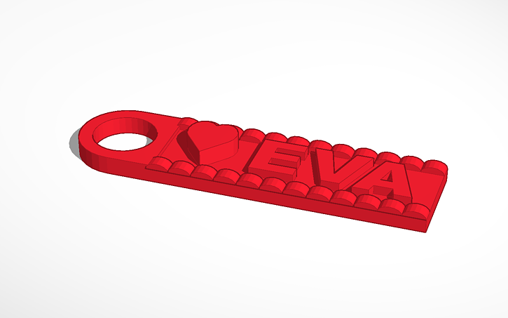 3D design Eva Key Chain_01 - Tinkercad