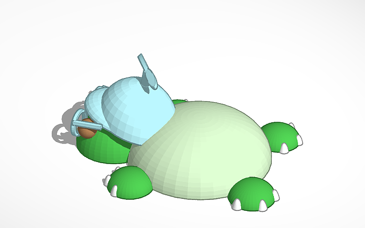 3D design COOL TURTLE - Tinkercad