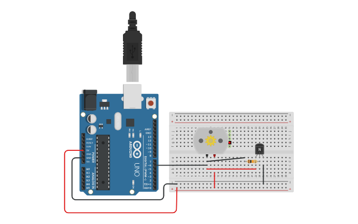 Circuit Design Control De Un Motor Con Arduino Tinkercad