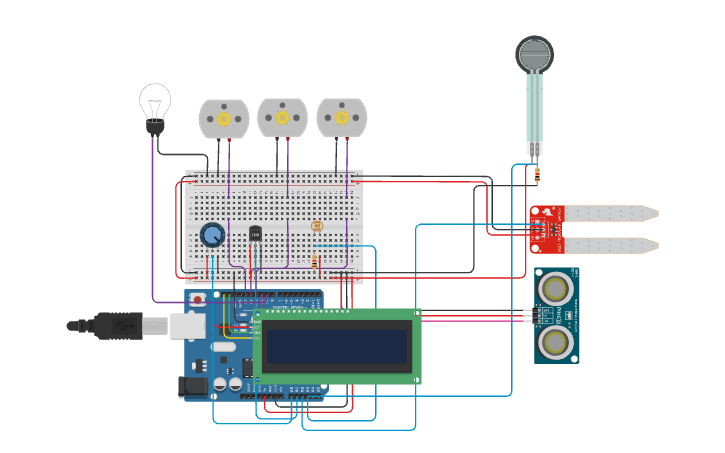 Circuit Design Enviromental Monitoring System Tinkercad